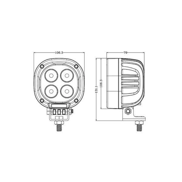 4.2inch 40W LED Sprayer Boom Lights - Tough Lighting