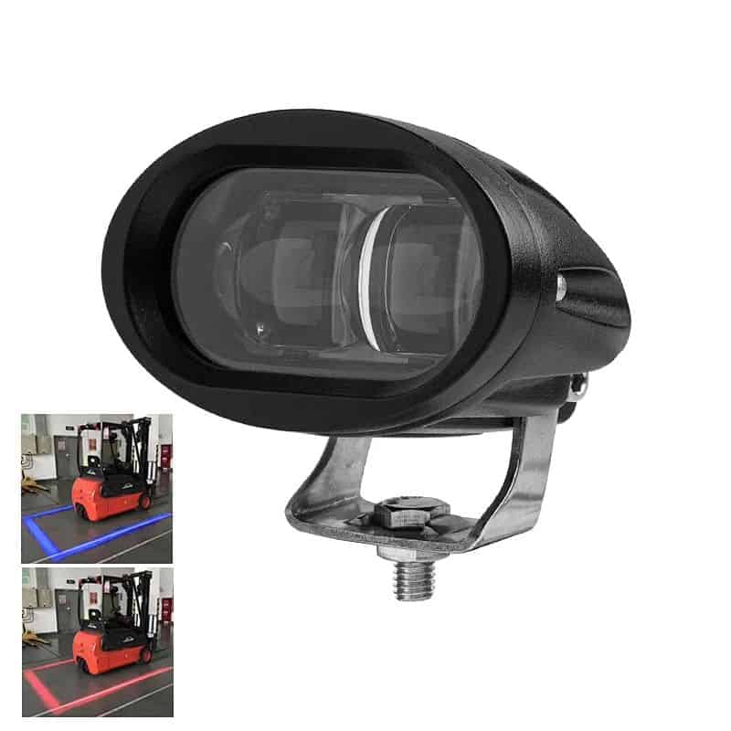 4inch 20W Red/Blue Zone Warning Lights - Tough Lighting