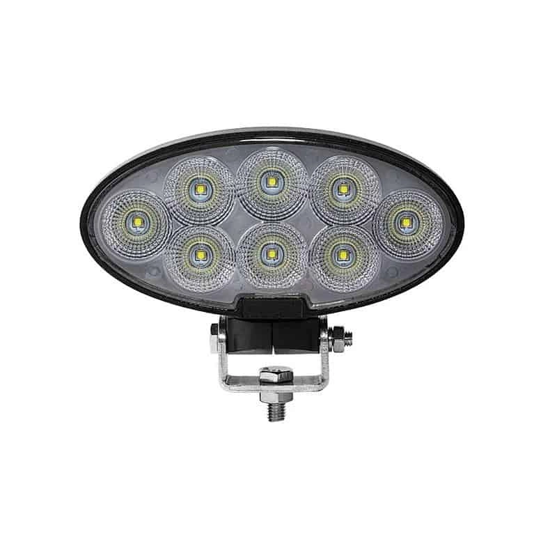 7" 80W Oval LED Work Light with Swivel Bracket - Tough Lighting